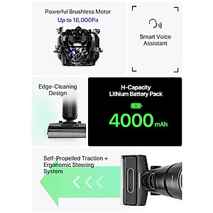 Qualelec Q12 MAX Portable All in One Smart Cordless Wet Dry Vacuum Cleaner and Mop,Long Run Time, Lightweight Hardwood Floors Cleaner for Sticky Messes and Pet Hair.