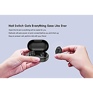 Edonka T9 True Wireless Earbuds with Charging Case, TWS Bluetooth 5.0 Headphones Stereo in-Ear for Running Sport