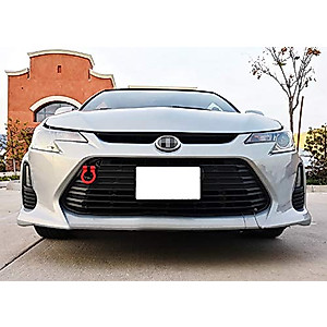 iJDMTOY Red Track Racing Style Tow Hook Ring Compatible With 2014-2016 Scion tC, Made of Lightweight Aluminum