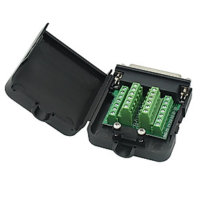 YIOVVOM DB25 Breakout Board Solder-Free Male Adapter 25-pin Port Adapter to Terminal Connector Signal Module Long Bolts and Nuts with case