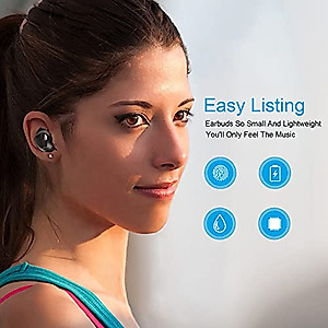 Bluetooth Earbuds,Wireless Earbuds with Touch Control in Ear Bluetooth 5.1 IPX8 Waterproof Headphones CVC 8.0 Noise Cancelling,Built-in Mic Bluetooth TWS Stereo Earphones with Deep Bass for Sport