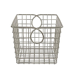 Spectrum Diversified Teardrop Small Wire Basket, Steel Versatile Storage & Organization Utility Tote, Cube Storage Bin for Home Organization