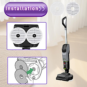 37643 Replacement Mop Pads Compatible with Bissell SpinWave + Vac All-in-One Powered Spin 3764 and 37643 Steam Mop Pads for Bissell,Washable and Reusable