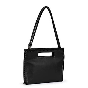 The Sak Womens Linden Leather Crossbody, Black, One Size US
