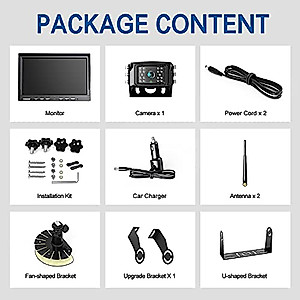 ZEROXCLUB 1080P Wireless Backup Camera System for RV Trailer Truck Camper,10 Inch DVR Monitor w/Recording IR Night Vision Digital Wireless Rear View Camera Adapter for Furrion Pre-Wired RVs,BW101SL