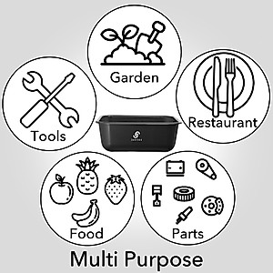 Jubilee 4-Pk Plastic Storage Bin, Bus Utility Tub - Heavy Duty Commercial Dishwashing Box for Restaurant Kitchen Organization and Storage, 11L Black