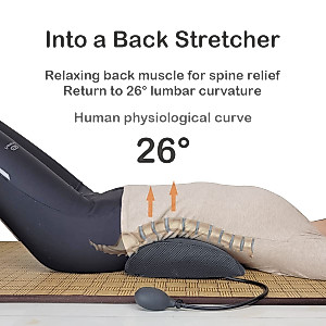 awave bloom Inflatable Lumbar Support Pillow for Car Seat and Office Chair, with Adjustable Internal Air System, Back Support for Home, Travel