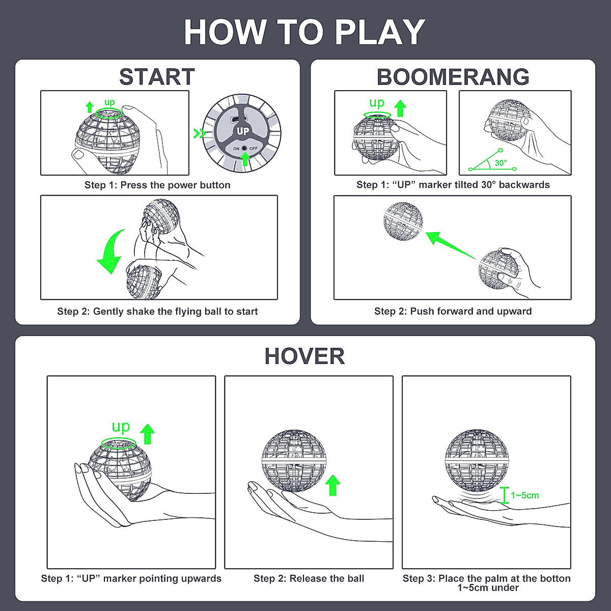 Tikduck Flying Orb Ball 2025 Toys Soaring Hover Boomerang Spinner Hand Controlled Mini Drone Cosmic Globe Spinning Kids Outdoor Fly Toy Birthday Gift Cool Stuff for Boys Girls 6 7 8 9 10+ Year Old