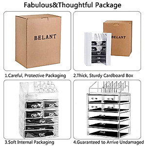HBlife Makeup Organizer, 360 Degree Rotating Perfume Organizer Clear