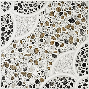 LaCheery 10 Tiles 12"x12" Peel and Stick Floor Tile Bathroom Waterproof Vinyl Peel and Stick Flooring Tiles Self Adhesive Removable Floor Tiles for Renters Kitchen Floor Tile Vintage Stone Look