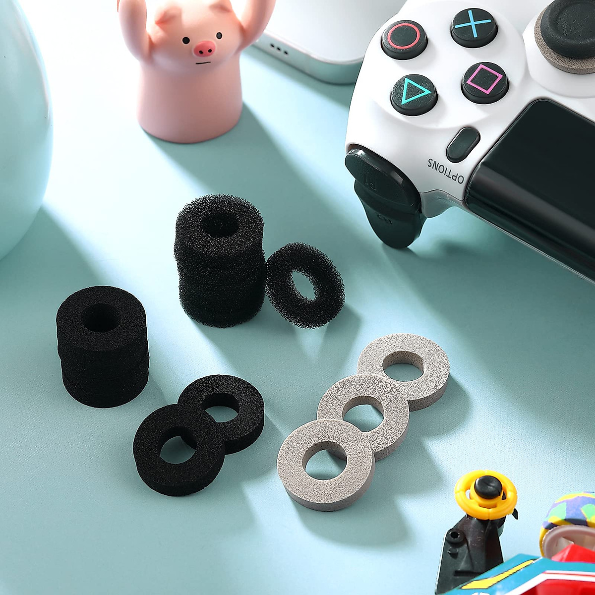 Zonon 18 Pieces Precision Control Ring Aim Assist Precision Target Motion Control Compatible with PS4, PS5, Xbox One, Xbox Series X, Switch Pro and Scuf Controller Grips (6 Hard, 6 Soft and 6 Easy)