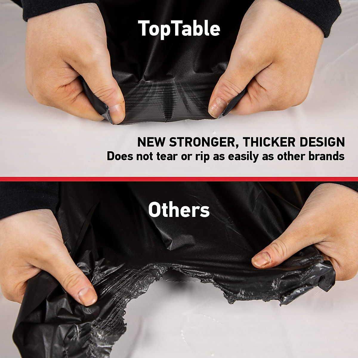 Top Table Supplies Heavy Duty Black Plastic Table Cloth Roll in A Cut-to-Size Box with Convenient Slide Cutter Premium Thicker Material | 54inch x 108ft for up to 12 x 6ft Rectangular Tables