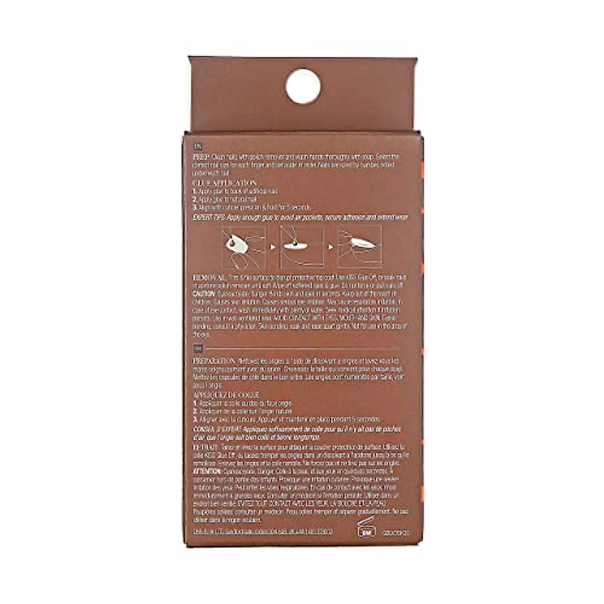 Gold Finger False Nails Gel Glam Full Cover Nails, Long Length