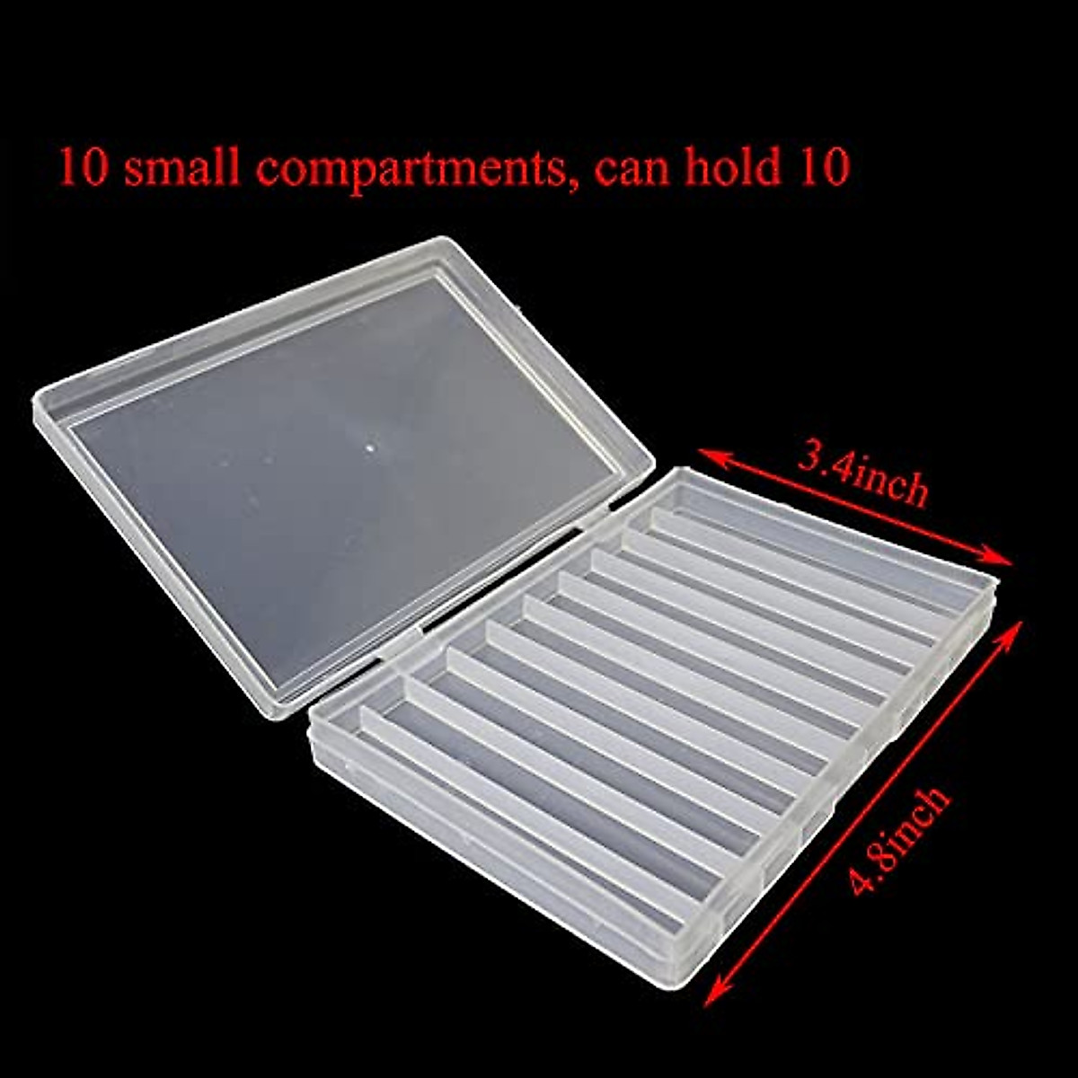 PZRT 1 PCS storage box with 10 compartments for storage of milling cutters, taps, drills and turning tools with a diameter of 10mm or less and a length of 80mm or less