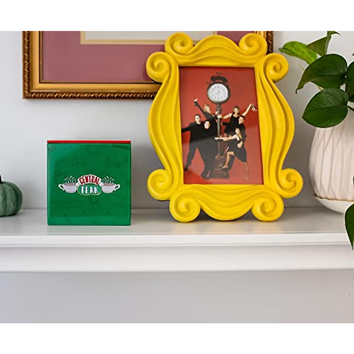 Friends Central Perk 4-Inch Tin Storage Box Cube Organizer with Lid | Basket Container, Cubby Cube Closet Organizer, Home Decor Playroom Accessories | Nostalgic Gifts And Collectibles