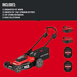 CRAFTSMAN 2x20V Self-Propelled Brushless Mower (CMCMWSP220P2)