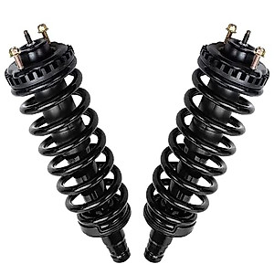 Detroit Axle - 18pc Front End Suspension Kit for 2003 Chevy Trailblazer EXT GMC Envoy, Upper Lower Control Arms Ball Joints Ready Struts Wheel Bearing and Hubs Sway Bars Tie Rods Boots Replacement