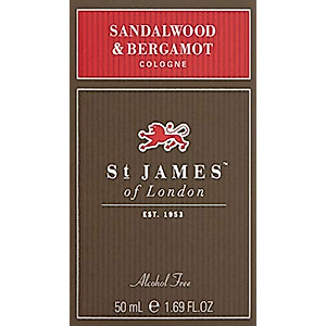 St James of London Sandalwood & Bergamot Cologne, 1.69 Fl Oz