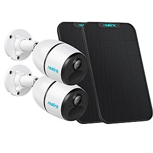 REOLINK 4G Camera Go Plus 2 Pack Bundle, 3G/4G LTE Security Camera 2K with Person/Vehicle Detection, No WiFi Security Camera, Solar Powered, 4MP Night Vision, Waterproof, Local & Cloud Storage