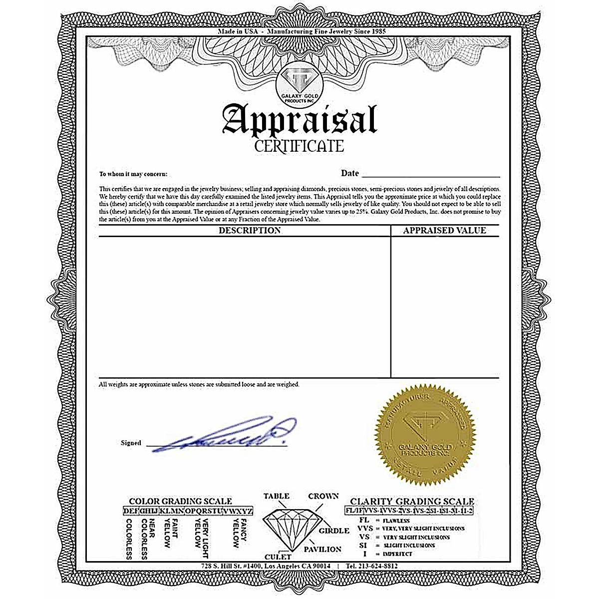 Galaxy Gold GG 14k White Gold Ring with Natural Diamonds and Amethyst - Size 11