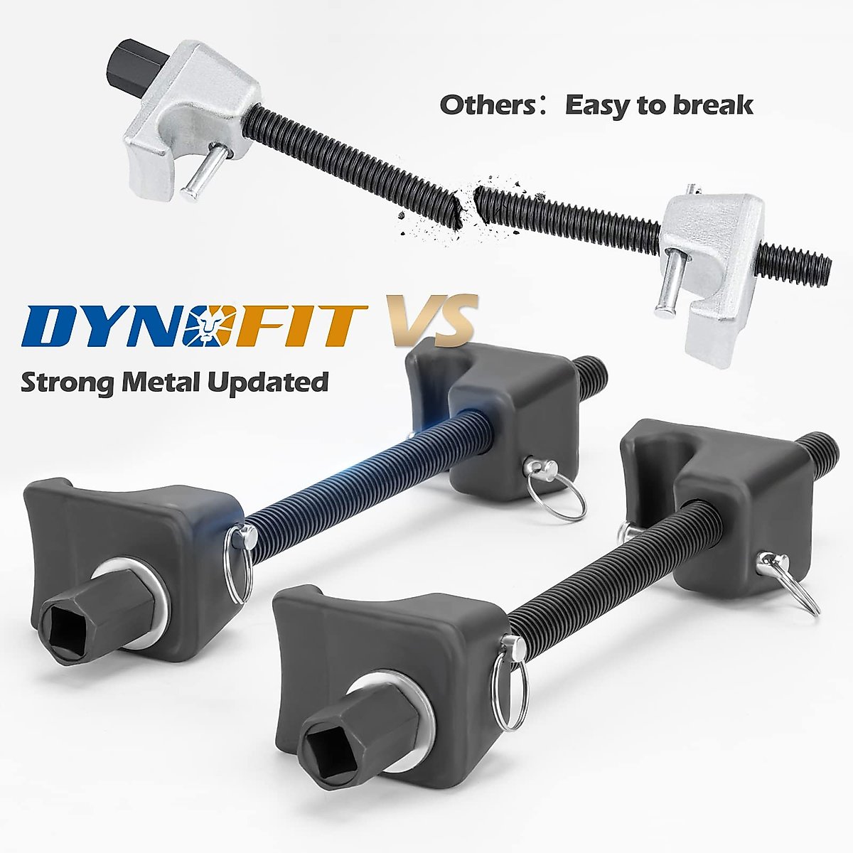 dynofit Solid Coil Spring Compressor Tool, (Set of 2) 21mm Socket 1/2" Drive Safe Universal Set/Kit for Struct Spacer Assembly/Lift Kit/Shock Installation