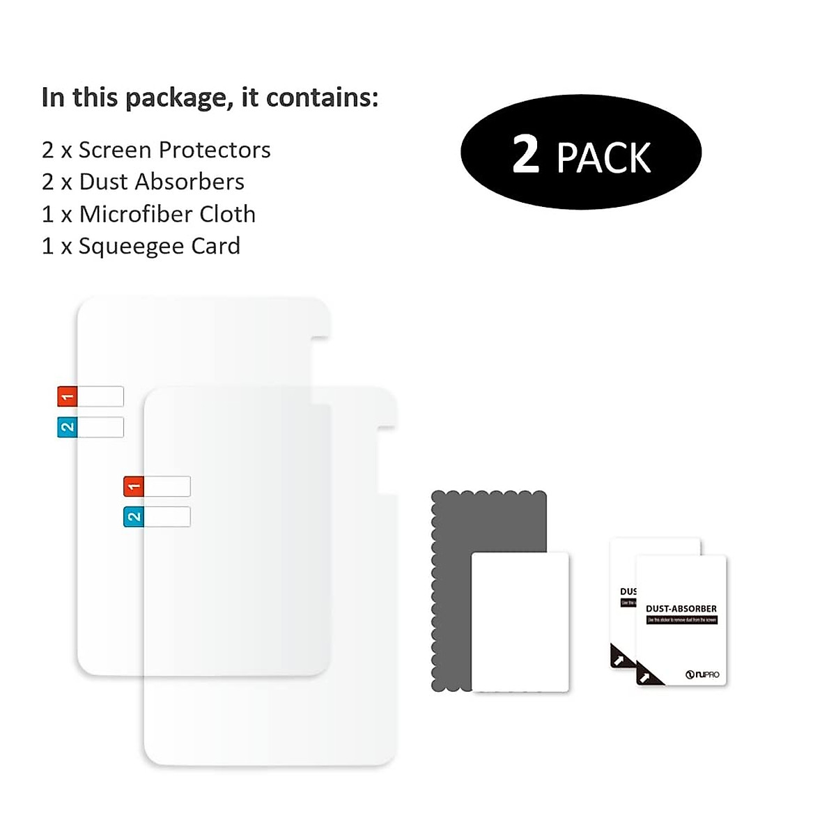 Screen Protector (2 Pack), for Echo Show 8 (1st and 2nd Gen)