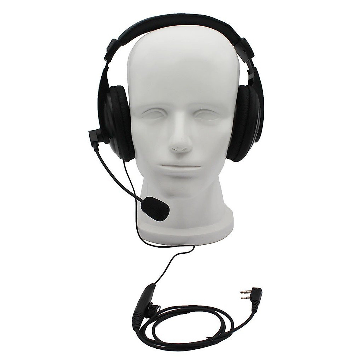 Two Way Radio Overhead Headsets Headphones with Boom Mic is Compatible with 2 Pin Kenwood Baofeng UV-5R Puxing Quansheng Wouxun HYT Nexedge Puxing