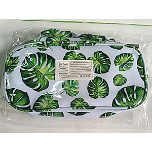 LParkin Tree Leaves Cute Pencil Case Super Large Capacity 3 Compartments Canvas Pen Bag Pouch Stationary Case Makeup Cosmetic Bag