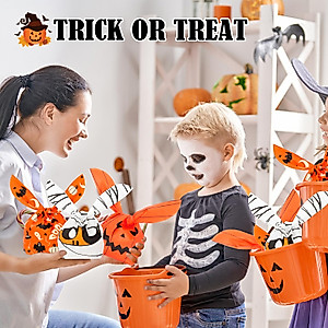 Halloween Treat Bags, Halloween Candy Bags, Halloween Trick or Treating Bags, 60PCS Small Plastic Halloween Cookies Gifts Snack Goodie Bags for Trick or Treat, Halloween Party Decoration Supplies