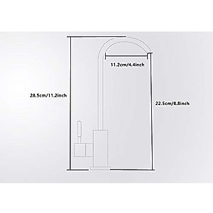 YOYMIZOO Black Drinking Water Faucet Stainless Steel Kitchen Bar Sink Water Filter Faucet Brushed Nickel Finish Commercial Water Faucet