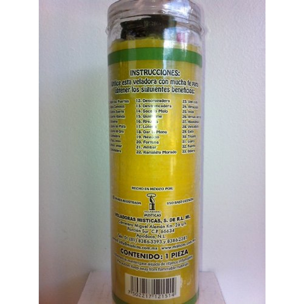 33 Essences (33 Esencias) 7 Day Prepared Scented Candle in Glass