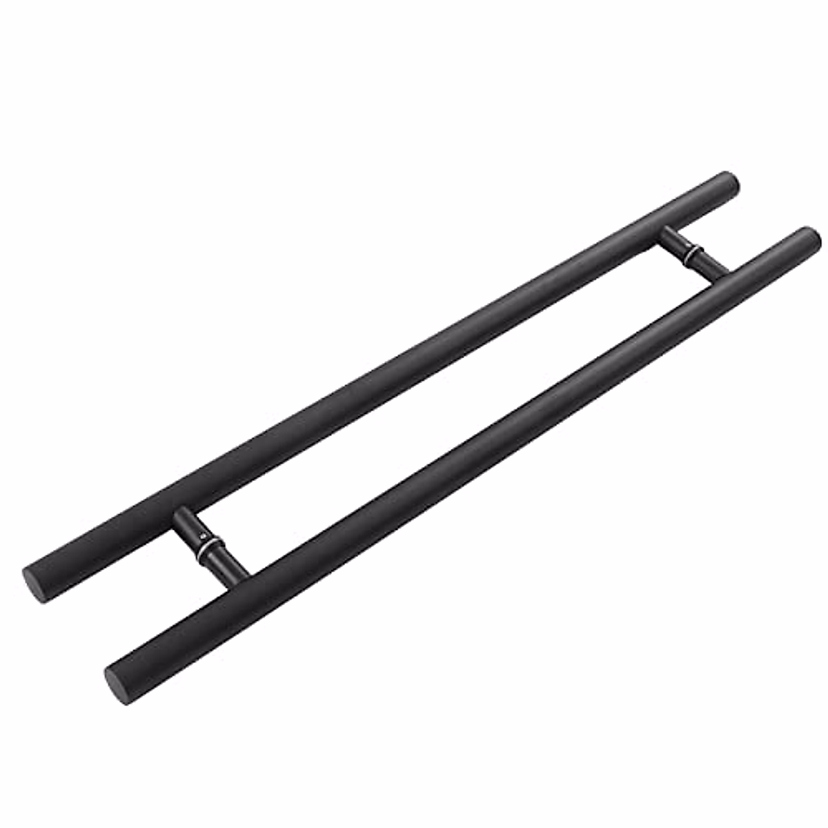 Interior Exterior Door Pull Push, Ergonomic Design Black Push Pull Door Handle Comfortable Grip for Barn