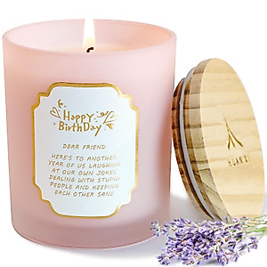 Happy Birthday Gifts for Women - Funny Best Friend Friendship Gifts for Women Friends, Birthday Gifts for Best Friend Bestie BFF Coworker Classmate Women, Lavender Candle Gifts