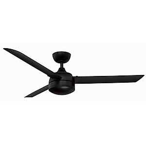 Fanimation Xeno Wet Indoor/Outdoor Ceiling Fan with Dark Walnut Blades and LED Light Kit 56 inch - Dark Bronze