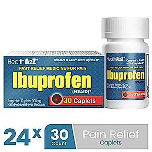 HealthA2Z Ibuprofen Tablets 200mg, 24 Packs of 30 Tablets(720 Tablets Total), Value Package