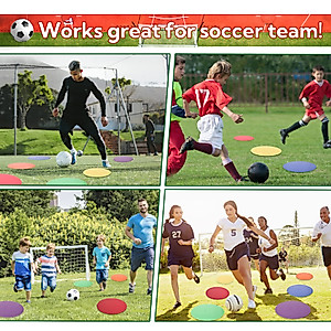 WUSHUANG 10 Inch Poly Vinyl Spot Markers- Non Slip Rubber Agility Markers Flat Field Cones Floor Dots-for Exercise Drills, Sports, Games, Speed Agility Training -10 Pcs