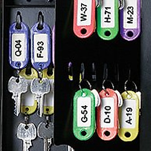 KeyGuard SL-8548 Combination Key Cabinet, 48 Hook, Black Finish