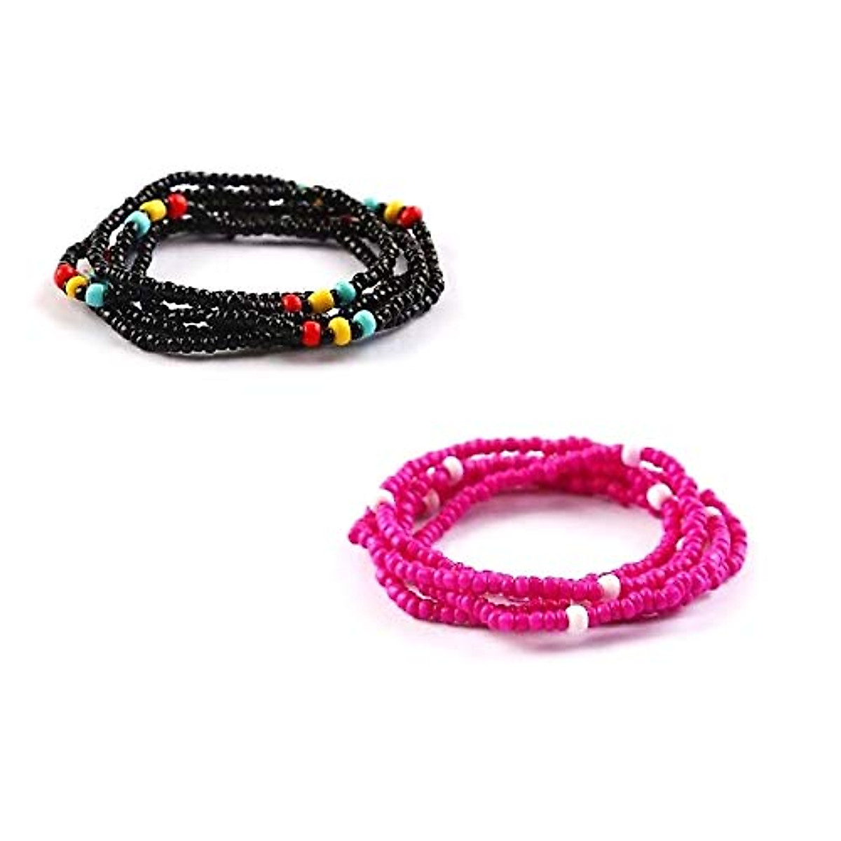 Colorful Waist Beads Body Jewelry Body Chain Fashion Belts Belly Beads, Bead Jewelry, Belly Chains, Waist Chain Jewelry for Women and Girls,7 Pieces