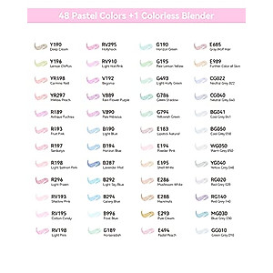 Ohuhu Pastel Markers Alcohol Based - Double Tipped Art Marker Set for Artists Adults' Coloring Sketching Illustration - 48 Colors + 1 Alcohol Markers Blender - Chisel & Fine - Oahu of Ohuhu Markers