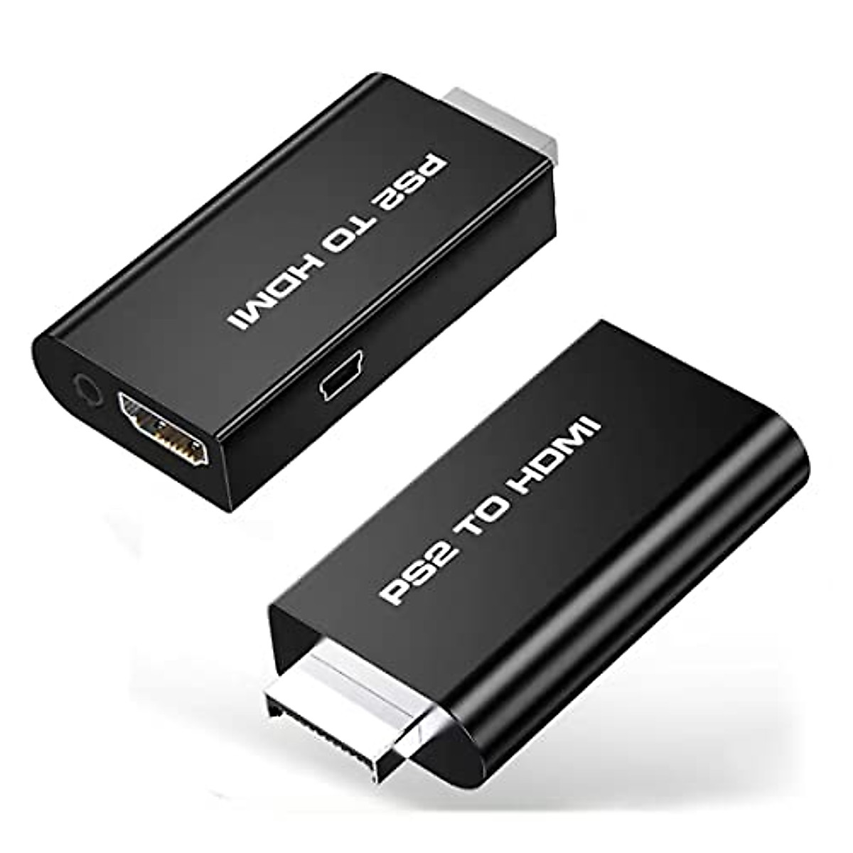 PS2 to HDMI Converter Adapter, Video Converter PS2 to HDMI Converter with 3.5mm Audio Output for HDTV HDMI Monitor Supports All PS2 Display Modes