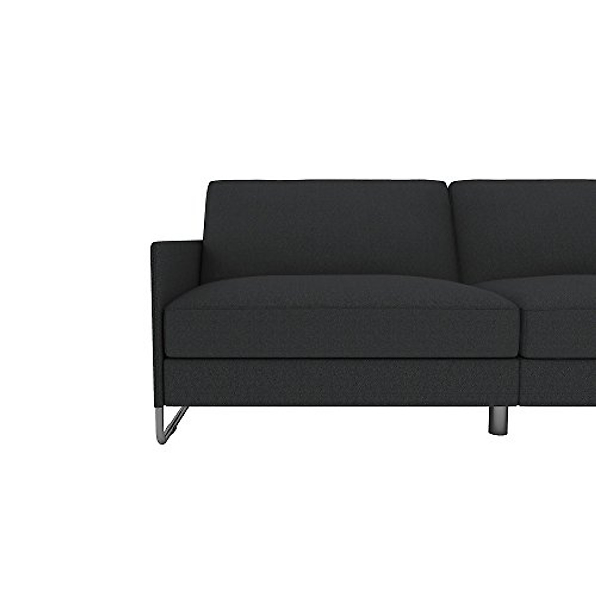 DHP Pembroke Convertible Futon Sofa Bed, Grey Linen