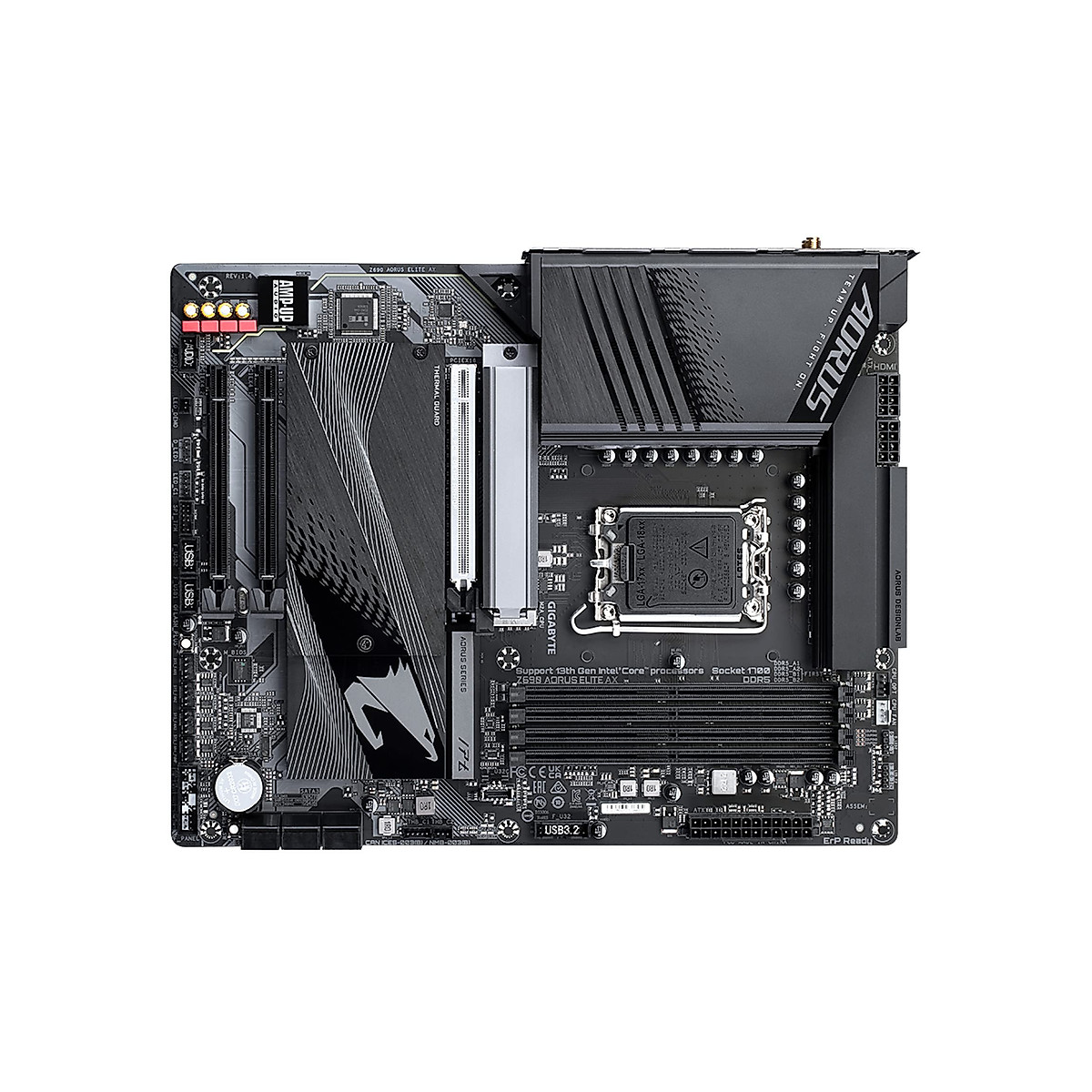 GIGABYTE Z690 AORUS Elite AX (LGA 1700/ Intel Z690/ ATX/ DDR5/ Quad M.2/ PCIe 5.0/ USB 3.2 Gen2X2 Type-C/WiFi 6/2.5GbE LAN/Gaming Motherboard)