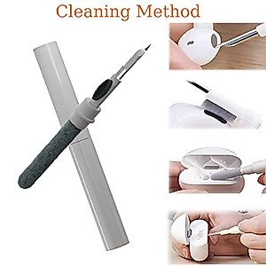 Geeice Airpods 3rd Generation Case with Cleaner kit, 2 in 1 Soft Silicone 2021 AirPods 3 Full Protective Cases Cover with Cleaning Pen and Keychain for Women Men Front LED Visible, Black