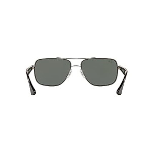 Ray-Ban Men's RB3483 Metal Square Sunglasses, Gunmetal/Green, 60 mm