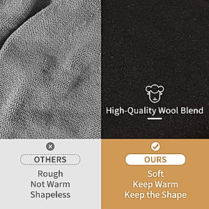 POUDAY Newsboy Hat for Men Newsboy Cap Irish Cap Newsies Cabbie Hat for Men Flat Winter Hat Men Pure Black