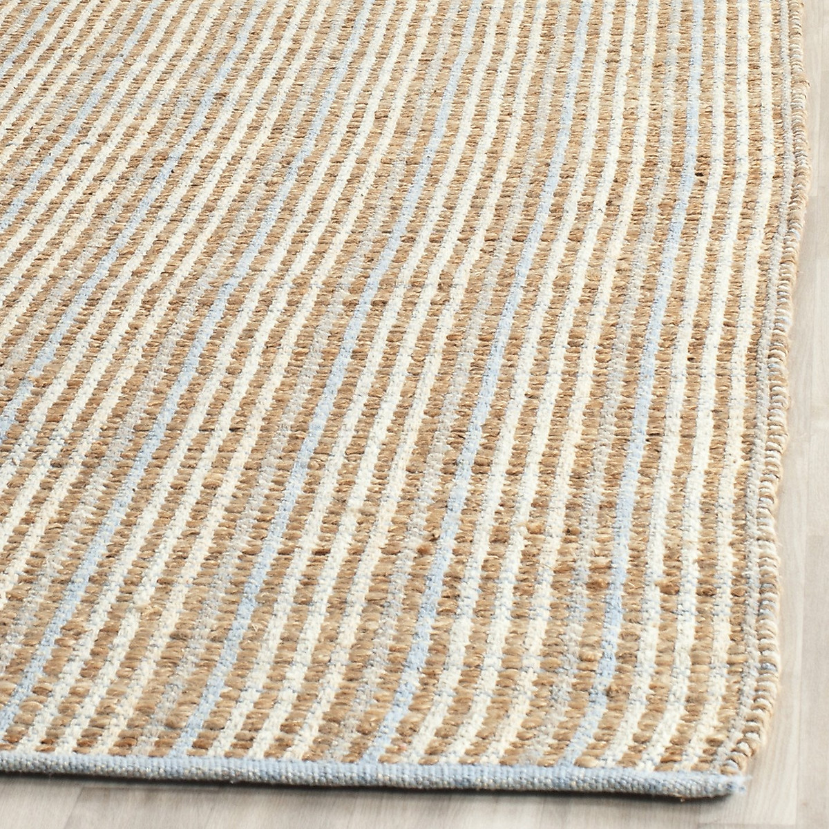 SAFAVIEH Cape Cod Collection Accent Rug - 4' x 6', Natural, Handmade Flat Weave Stripe Jute, Ideal for High Traffic Areas in Entryway, Living Room, Bedroom (CAP831A)