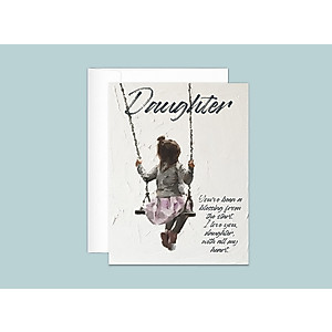 James Coates Daughter Birthday Cards from Mum or Dad with Lovely Sentimental Words, A5 Size