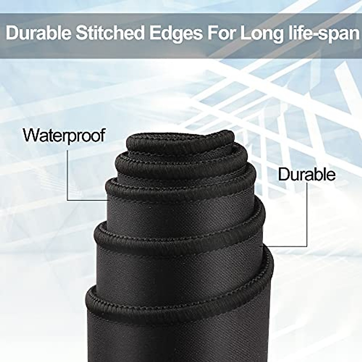 Large Gaming Mouse Pad (900x400x0.3MM), BviFioX Extended Large Mouse Pad with Premium Textured Cloth, Non-Slip Rubber Base (Black-6030)