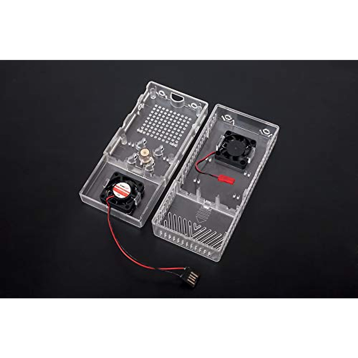 Summitlink V2 Clear Case Dual Fans for Stratux ADS-B Kit Fits AHRS Module and GPYes