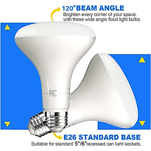 VOLIVO BR30 LED Bulbs 12 Pack, Dimmable Flood Light Bulb,5000k Daylight Light Bulbs, 9W Equivalent 65W Incandescent Blubs,800 Lumens, E26 Base, CRI 80,Recessed Light Bulb for Ceiling,Kitchen